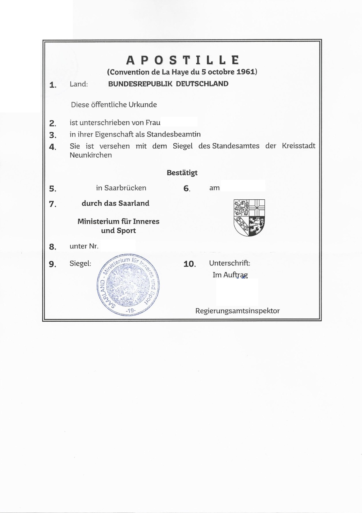 Apostille DE-RO - Beglaubigte Übersetzungen