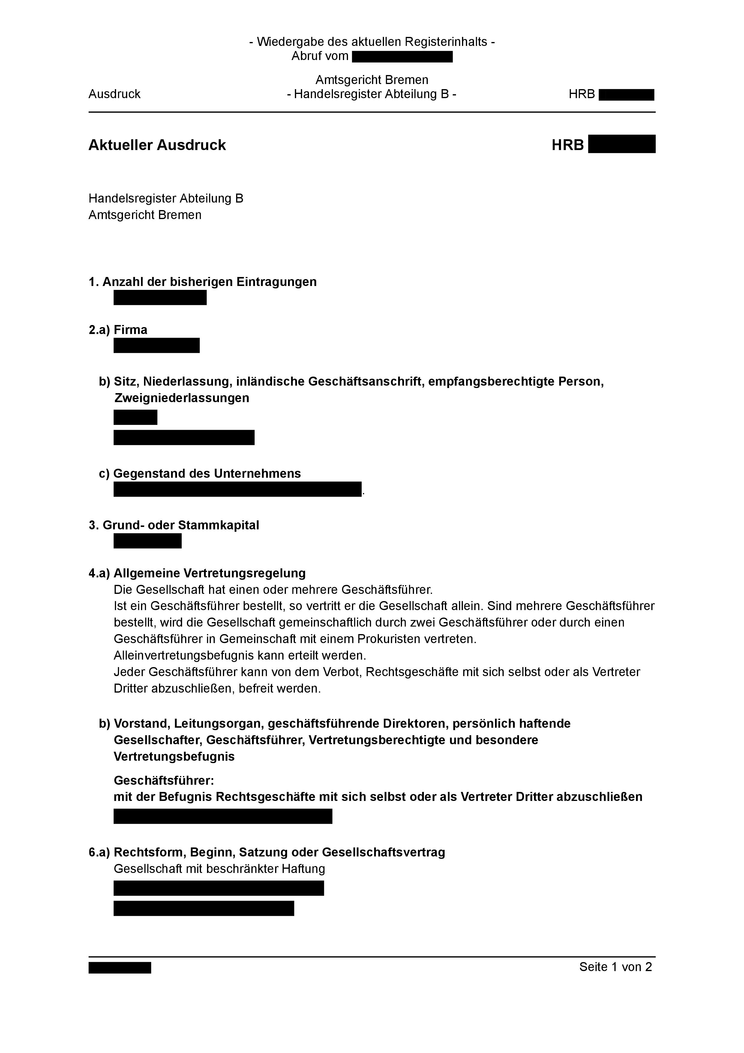 PDF Handelsregister B des Amtsgerichts Stuttgart Abteilung B Abruf vom ...