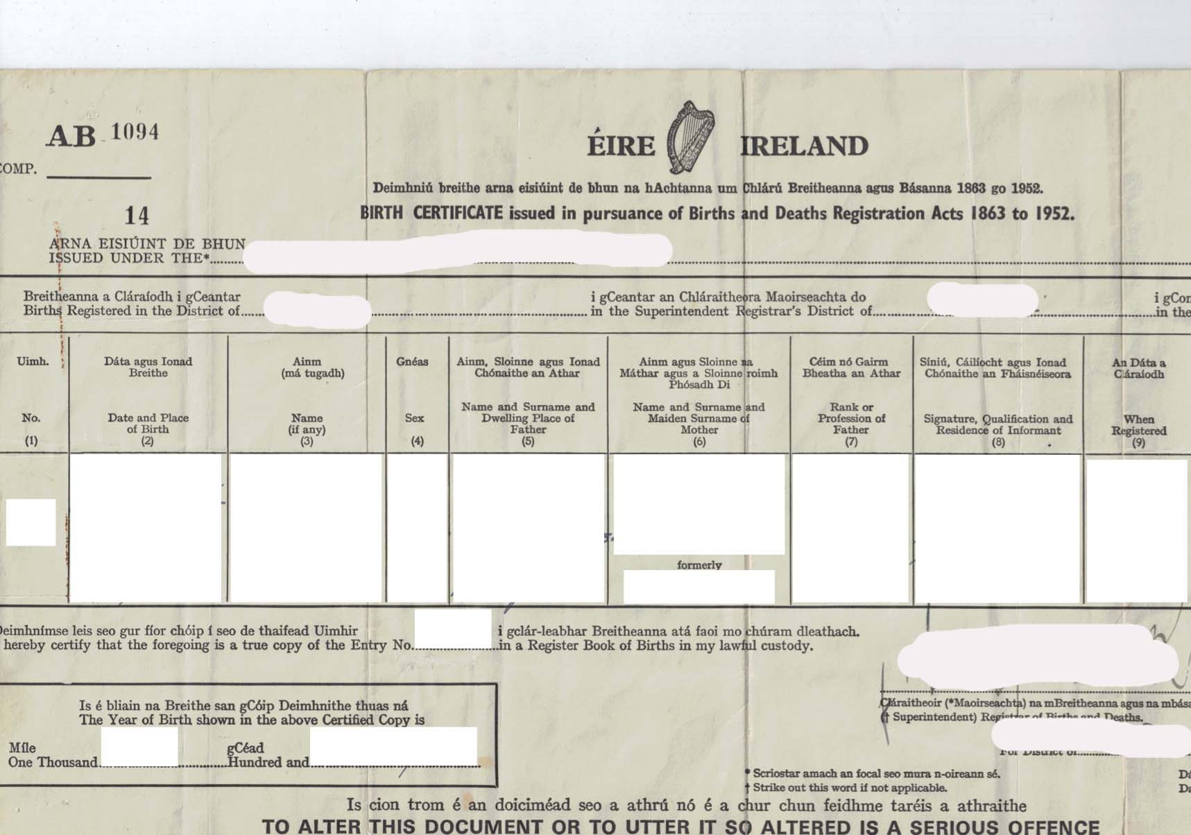 Birth Certificate Ireland Beglaubigte bersetzungen birth-certificate-ireland-beglaubigte-bersetzungen