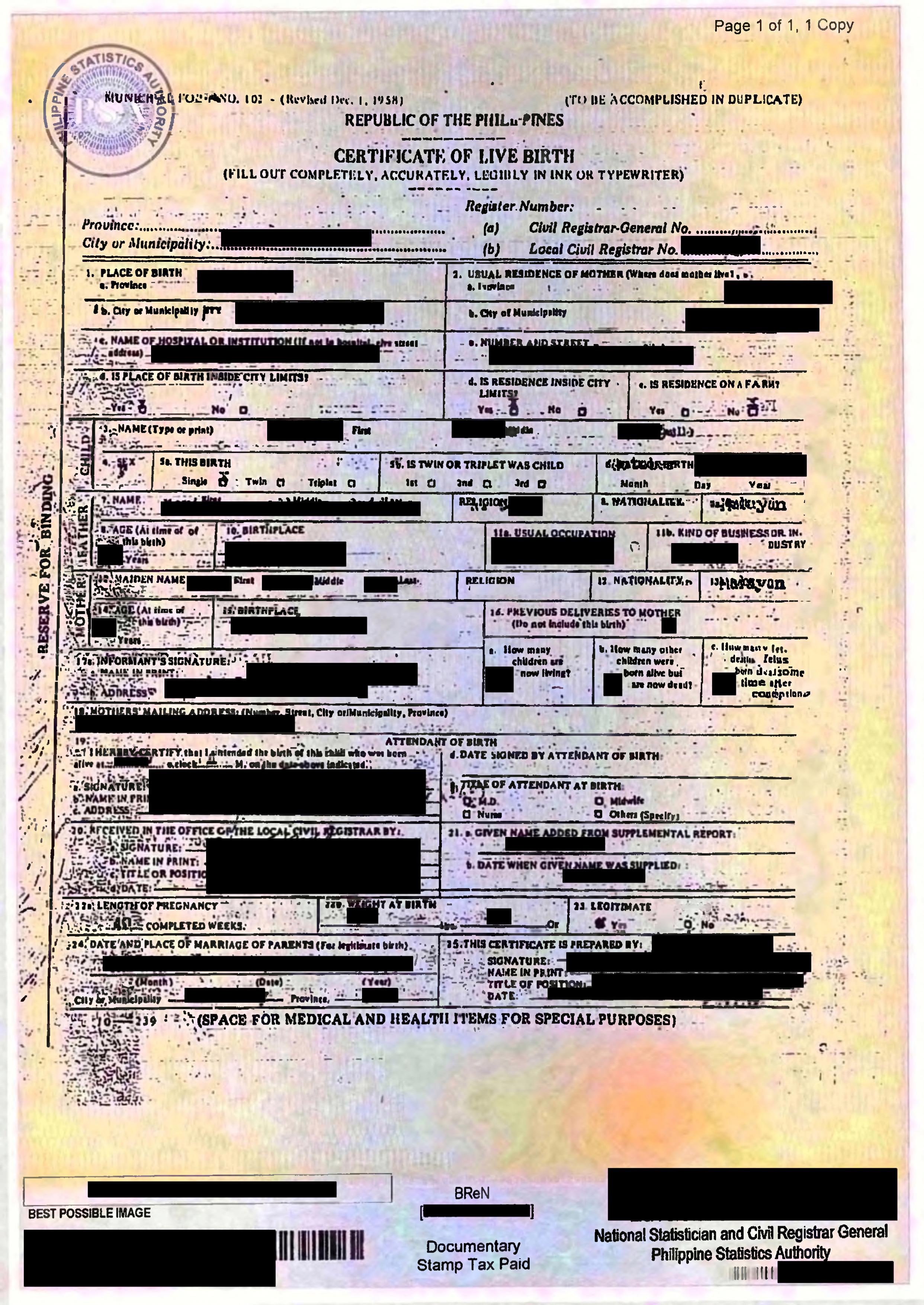 Certificate Of Live Birth Philippines Beglaubigte bersetzungen Certificate Of Live Birth Philippines Beglaubigte bersetzungen