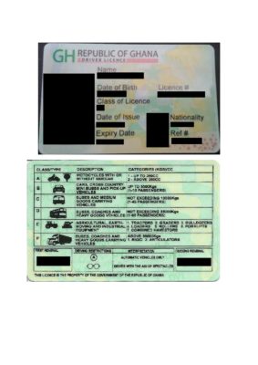 Driver Licence (Ghana) [Scheckkartenformat] - Beglaubigte Übersetzungen